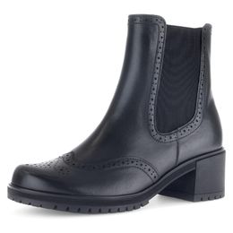 Gabor Chelseaboots, Blockabsatz, Businessschuh, Stiefelette mit Lyra Lochung schwarz 38,5 38,5 Stiefelette mit Gabor Best Fitting Austattung für...