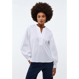 Eterna Longbluse »LOOSE FIT« weiß 40 40 Steh-Kragen