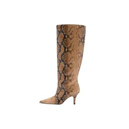 Mango Stiefel 'Chili' Damen Gr&ouml;&szlig;e 38 camel / braun / schwarz Winterschuhe