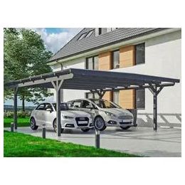 Skan Holz Doppelcarport SKANHOLZ "Odenwald", grau (dunkelgrau), B/H/T: 220cm x, Carports
