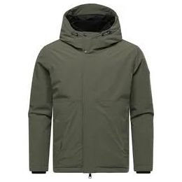 Outdoorjacke Ragwear "Saqon YOUMODO", Herren, Gr. M (50), gr&uuml;n (olivgr&uuml;n), Obermaterial: 90% Nylon, 10% Elasthan. Innenfutter: 100% Polyester. Wattierung: 100% Polyester, gerade h&uuml;ftbedeckend, hoch geschlossener Ausschnitt, &Auml;rmel ohne &Auml;rmelschlitz abgesteppte Kante, Jacken Outdoorjacke, Wasserfeste Herren Jacke mit Kapuze