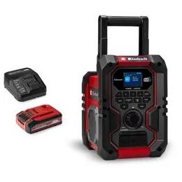 Baustellenradio Einhell "Akku-Radio TE-CR 18 Li (1x 4,0 Ah PLUS)", schwarz, rot, B:24,5cm H:26,8cm T:17,6cm, Radios, Inkl. Akku und Ladeger&auml;t