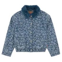 Levi's Jeansjacke LEVI'S KIDS, M&auml;dchen, Gr. 12 (152), blazing blau, Denim/Jeans, Obermaterial: 99% Baumwolle, 1% Elasthan, regular fit normal, Manschette, Jacken Jeansjacke, mit Animal-Muster