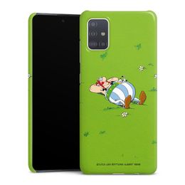 DeinDesign Galaxy A51 Handy Premium Case Smartphone Handyh&uuml;lle Schutzh&uuml;lle gl&auml;nzend Asterix Official Licensed Product Obelix Premium Case