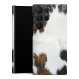 DeinDesign Galaxy S23 Ultra Handy Premium Case Smartphone Handyh&uuml;lle Schutzh&uuml;lle gl&auml;nzend Cow Fur Cow Skin Premium Case