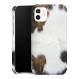 DeinDesign iPhone 12 mini Handy Premium Case Smartphone Handyh&uuml;lle Schutzh&uuml;lle gl&auml;nzend Cow Fur Cow Skin Premium Case