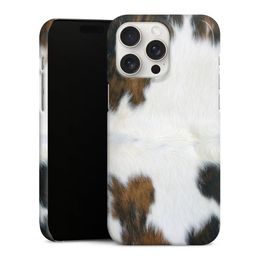 DeinDesign iPhone 15 Pro Max Handy Premium Case Smartphone Handyh&uuml;lle Schutzh&uuml;lle gl&auml;nzend Cow Fur Cow Skin Premium Case