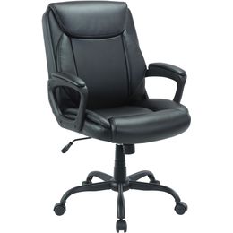 Chefsessel Inosign "DARKLEY", schwarz, B:64cm T:71cm, Stühle, Bürostuhl, komfortable Polsterung, Wippfunktion