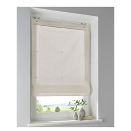 Raffrollo HEINE HOME Gr. 2, beige (natur), B:60 H:140, Raffrollos