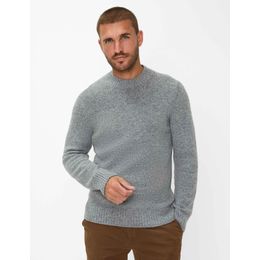 Strickpullover Brax "Style BUDDY", Herren, Gr. L (52), hellgrau, Strick, 70% Wolle, 30% Polyamid, Pullover