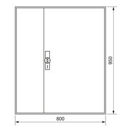 Hager Zählerschrank,universZ 950x800x205,IP44 ZB23S)