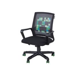 Roba Minecraft Gaming-Stuhl - 63x60x92cm - schwarz - Polyester / Schaumstoff / Kunststoff