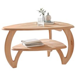 Linea Natura Couchtisch, Buche, Holz, Kernbuche, massiv, Freiform, eckig, 60x50x90 cm, Wohnzimmer, Wohnzimmertische, Couchtische