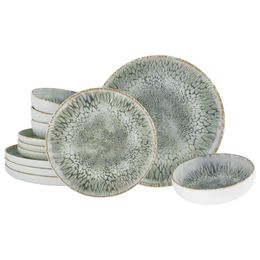 Creatable Tafelservice, Hellgrau, Keramik, 12-teilig, Essen & Trinken, Geschirr, Geschirr-Sets, Tafelservice