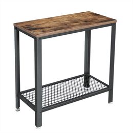 Boxxx Beistelltisch, Braun, Schwarz, Metall, Holzwerkstoff, rechteckig, eckig, 60x60x30 cm, einfacher Aufbau, Wohnzimmer, Wohnzimmertische, Beistelltische, Beistelltische Metall