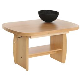 Mid.you Couchtisch, Buche, Holzwerkstoff, Holz, oval, Wange, 52 - 62x68x90 - 142 cm, ausziehbar, h&ouml;henverstellbar, Wohnzimmer, Wohnzimmertische, Couchtische, Couchtische h&ouml;henverstellbar