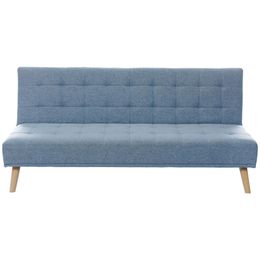 P & B Schlafsofa, Hellblau, Textil, Kautschukholz, massiv, 3-Sitzer, 179x81x85 cm, Liegefunktion, Kinder- & Jugendzimmer, Jugendm&ouml;bel, Jugendsofas