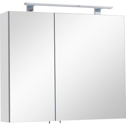 Spiegelschrank Optifit "Yukon", weiß, B:80cm H:72cm T:17,6cm, Spanplatte, Schränke