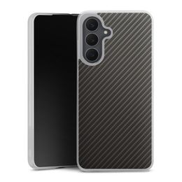 DeinDesign Galaxy A17 5G Handy Slim Case Silikon Handyh&uuml;lle transparent H&uuml;lle extra d&uuml;nn Metallic Look Carbon Muster Silikon Slim Case