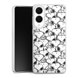 DeinDesign Galaxy S25 Edge Handy Silikon H&uuml;lle Case transparent Handyh&uuml;lle Peanuts Snoopy Muster Silikon Case