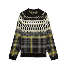 Lyle & Scott Lyle & Scott Pullover 'Fair Isle' Herren Gr&ouml;&szlig;e XL limone / grau / schwarz / wei&szlig;