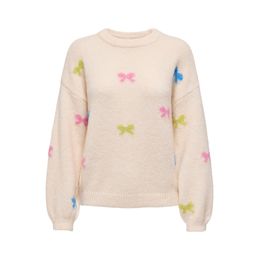 Only Sweater 'ONLBrunhilda' female size XS Azure / Kiwi / Light pink / Wool white