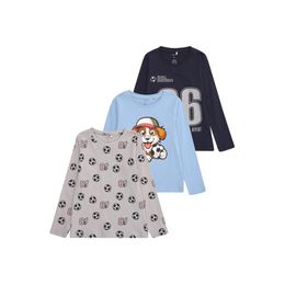 name it Shirt 'NMMNIKO' Jungen Gr&ouml;&szlig;e 98 navy / hellblau / grau / schwarz