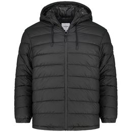 Jack & Jones Gro&szlig;e Gr&ouml;&szlig;en Jack&Jones Wattierte Steppjacke, winddicht und wasserabweisend Farbe schwarz Gr&ouml;&szlig;e: 5XL