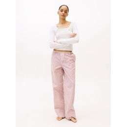 Tommy Hilfiger Pyjama 'Essential' Damen Gr&ouml;&szlig;e XS ecru / rot Winterkleid