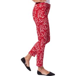 WITT Damen Bengalinhose mit floralem Druck, erdbeere-ecru-bedruckt, Gr&ouml;&szlig;e 52