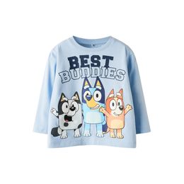 name it Shirt 'NMMODIN BLUEY' Jungen Gr&ouml;&szlig;e 98 blau / hellblau / orange