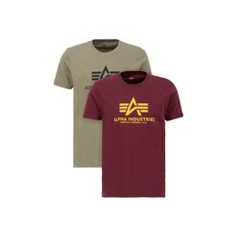 Alpha Industries T-Shirt Herren Gr&ouml;&szlig;e XXXL gelb / khaki / burgunder / schwarz