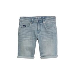 Tom Tailor Herren TTJOSH REGULAR SLIM Jeans Shorts mit Stretch, blau, Uni, Gr. 36