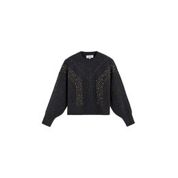 Scalpers Pullover Damen Größe M bronze / dunkelgrau / silber