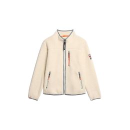 Superdry Fleecejacke Damen Gr&ouml;&szlig;e XS creme / blau / orange / schwarz