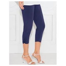 Leggings Classic Basics, Damen, Gr. 44, Normalgr&ouml;&szlig;en, blau (marine), 92% Baumwolle, 8% Elasthan, unifarben, 3/4-L&auml;nge, Hosen Leggings