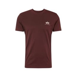 Alpha Industries T-Shirt Herren Gr&ouml;&szlig;e XS weinrot / wei&szlig;