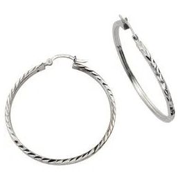 Paar Creolen Firetti "Schmuck Geschenk Silber 925 gl&auml;nzendes Design diamantiert" Gr. 50, silber (silberfarben), Ohrringe, Damen, 50, Silber 925 (Sterlingsilber)
