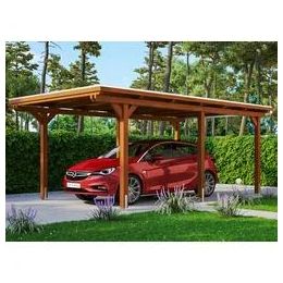 Skan Holz Einzelcarport SKANHOLZ "Emsland", braun, B/H/T: 223cm x, Carports