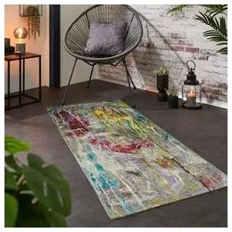 Teppich ANDIAMO "Platana", bunt (multi), B:80cm H:3mm L:165cm, Obermaterial: 78% Polypropylen, 22% Polyester, Teppiche, Teppich, modernes Design, In- und Outdoor geeignet, Balkon, Terrasse