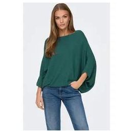 Jacqueline de Yong Strickpullover JDY "JDYNEW BEHAVE BATSLEEVE PULLOV. KNT NOOS", Damen, Gr. S, gr&uuml;n (north atlantic detail:melange), Strick, Obermaterial: 60% Polyester, 25% Viskose, 15% Nylon, meliert, h&uuml;ftlang, U-Boot-Ausschnitt, gerader Abschluss, Pullover Strickpullover