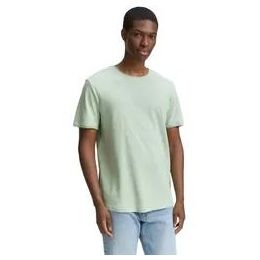 T-Shirt Tom Tailor DENIM, Herren, Gr. XXL, gr&uuml;n (fresh mint gr&uuml;n), Jersey, Obermaterial: 50% Baumwolle, 50% Polyester, regular fit taillenbedeckt, Rundhals, Shirts T-Shirt, in Melange-Optik