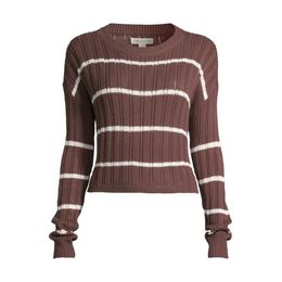 AÉROPOSTALE Pullover Damen Größe L schoko / weiß