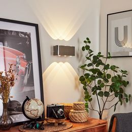hofstein Guiderkirch Wandleuchte LED Nickel-Matt, 6-flammig