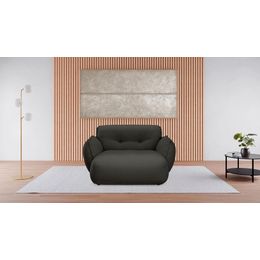 Chaiselongue BETYPE "Be Fluffy, moderner Love Seat, XXL Sofa, Lese-Sessel, Big-Sessel für 2", grau (anthracit), B:182cm H:87cm T:184cm, 100% Polyester, Sofas, Softes Sitzgefühl, moderne Kedernaht, hochwertiger Bezug