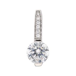 Adelia&acute;s Kettenanh&auml;nger ADELIA&acute;S "Damen Gold Schmuck 333 Wei&szlig;gold Anh&auml;nger mit Zirkonia", silber, Schmuckanh&auml;nger, Damen, mit Zirkonia, Gold, Kettenanh&auml;nger, mit Zirkonia Goldschmuck f&uuml;r Damen
