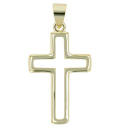 Adelia´s Kettenanhänger ADELIA´S "Damen Anhänger Kreuz aus 925 Silber", gold, Schmuckanhänger, Damen, Silber 925 (Sterlingsilber)