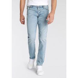Jack & Jones Slim-fit-Jeans JACK & JONES "JJIGLENN – Jeans mit Stretch und figurbetonter Silhouette", Herren, Gr. 30, Länge 32, blau (blau denim), Obermaterial: 86% Baumwolle, 12% Polyester, 2% Elasthan, schmal, Jeans, Used, modisch, slim fit, Denim/Jeans