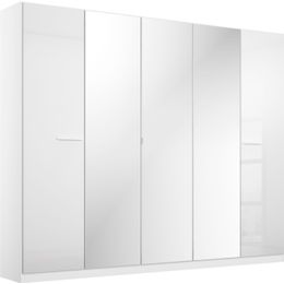 Drehtürenschrank Rauch "Kleiderschrank Schrank Garderobe TOPSELLER OTELI inkl. Inneneinteilung", weiß (alpinweiß, hochglanz weiß), B:226cm H:229cm T:54cm, Holzwerkstoff, Schränke, mit zusätzlichen Einlegeböden, optional mit Spiegel MADE IN GERMANY
