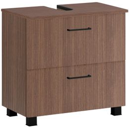 Waschbeckenunterschrank Welltime "Trento, verschiedene Ausführungen und Farben", braun (cannello eiche), B:60cm H:54cm T:35cm, Holzwerkstoff, MDF, Schränke, Badmöbel, Breite 60 cm, Beckenunterschrank auf Füßen, Made in Germany